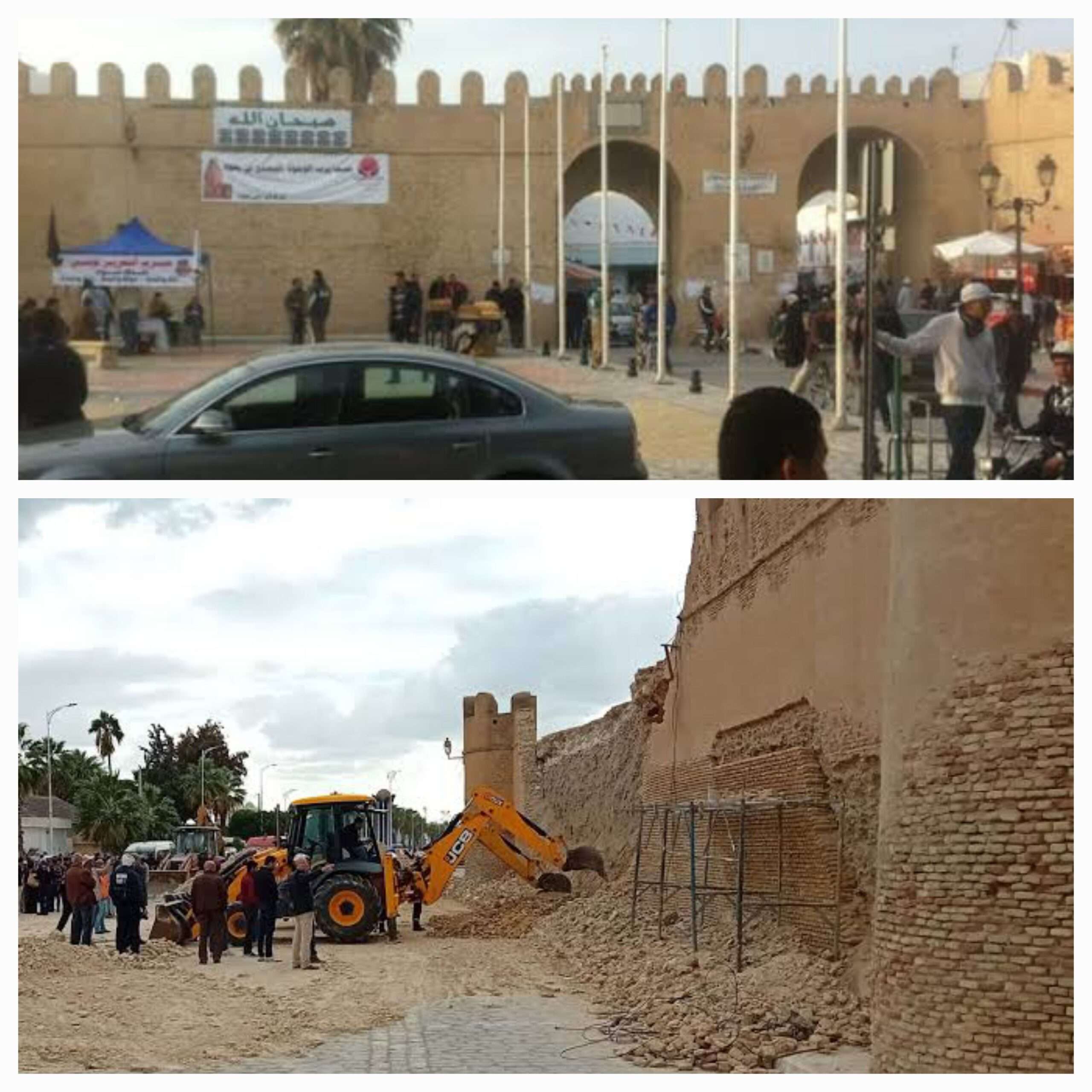 Tembok Bersejarah Kairouan Ambruk Tiga Pekerja Tewas